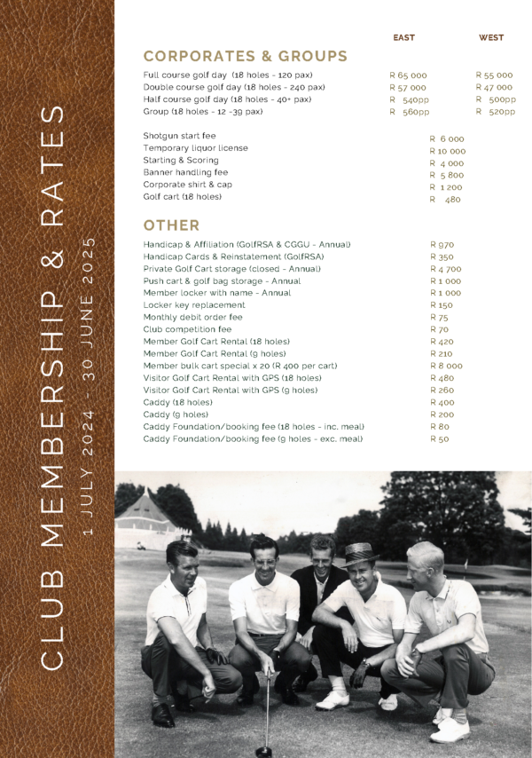 Membership – Royal Johannesburg
