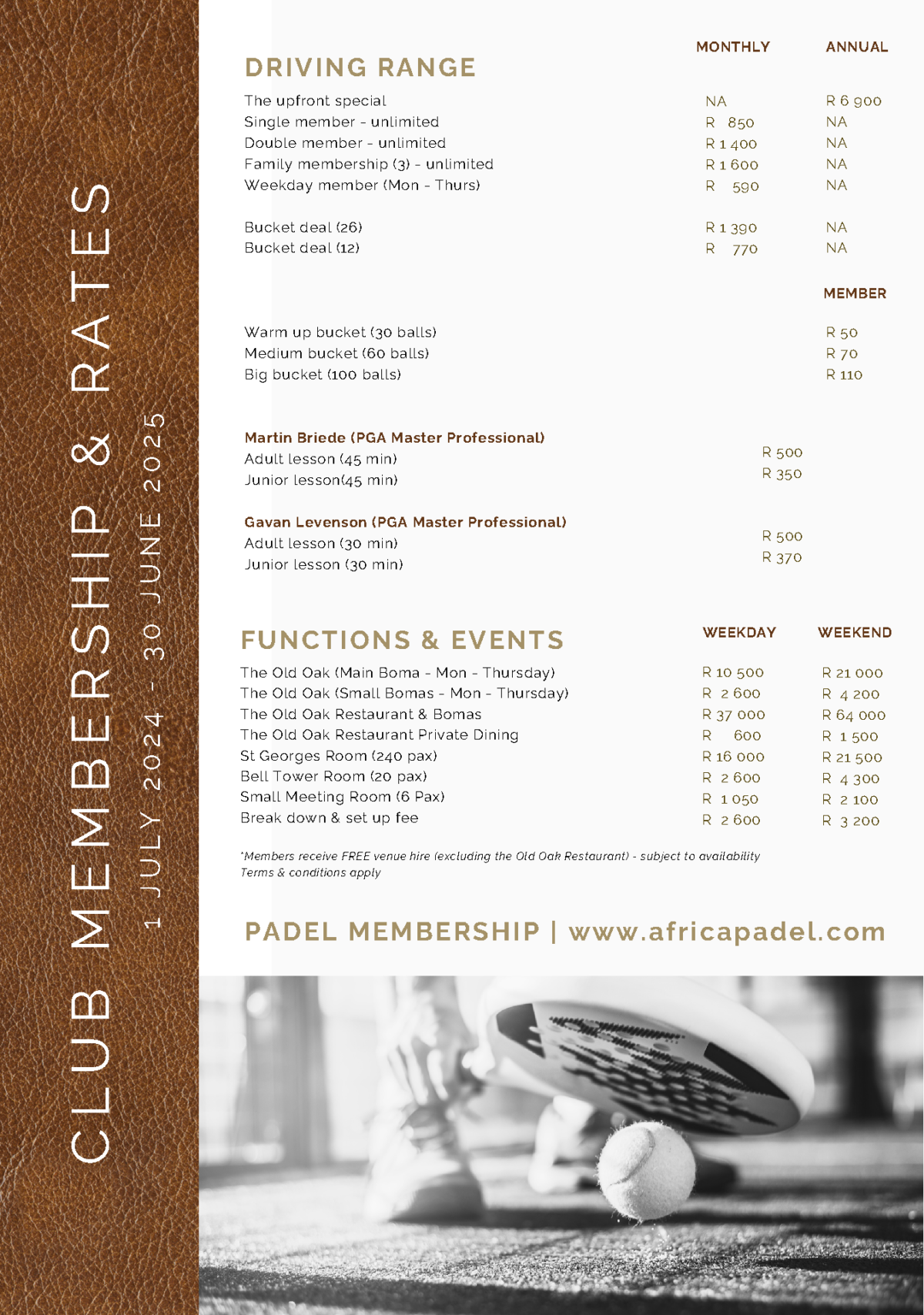 Membership – Royal Johannesburg